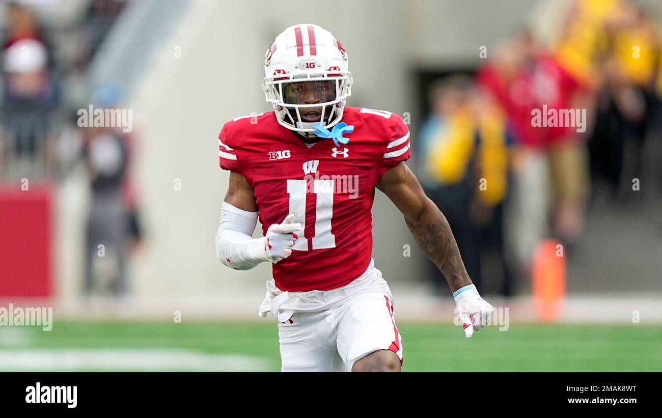Wisconsin wide receiver Skyler Bell (11) during first half of an NCAA ...