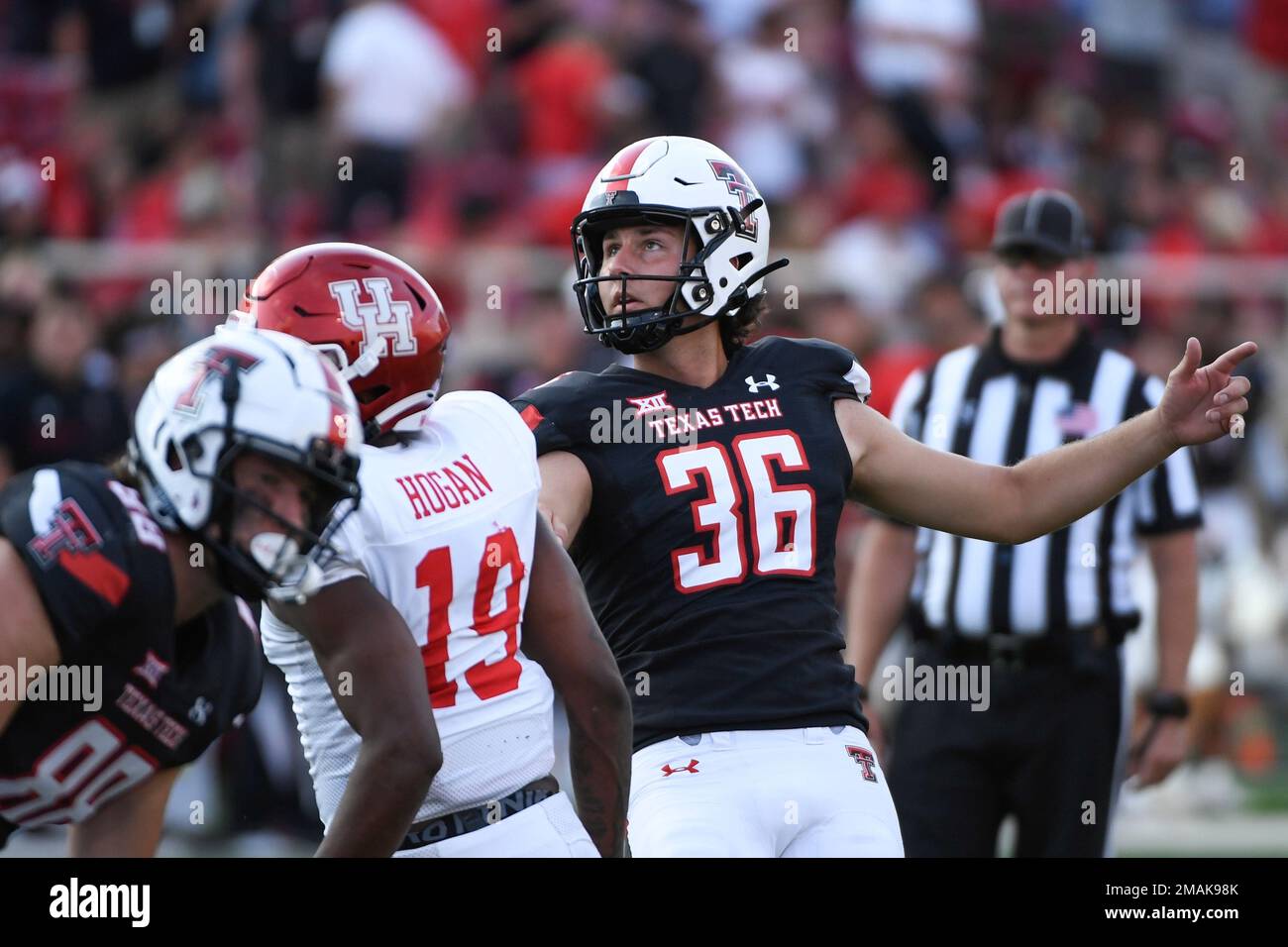 Texas Tech place kicker Trey Wolff (36) kicks a field goal against ...