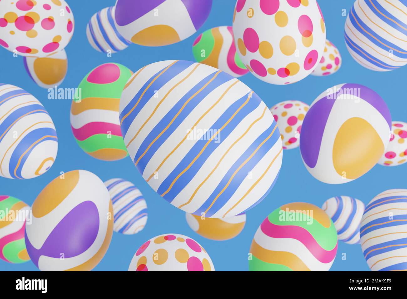 easter egg falling 3d render illustration Stock Photo - Alamy