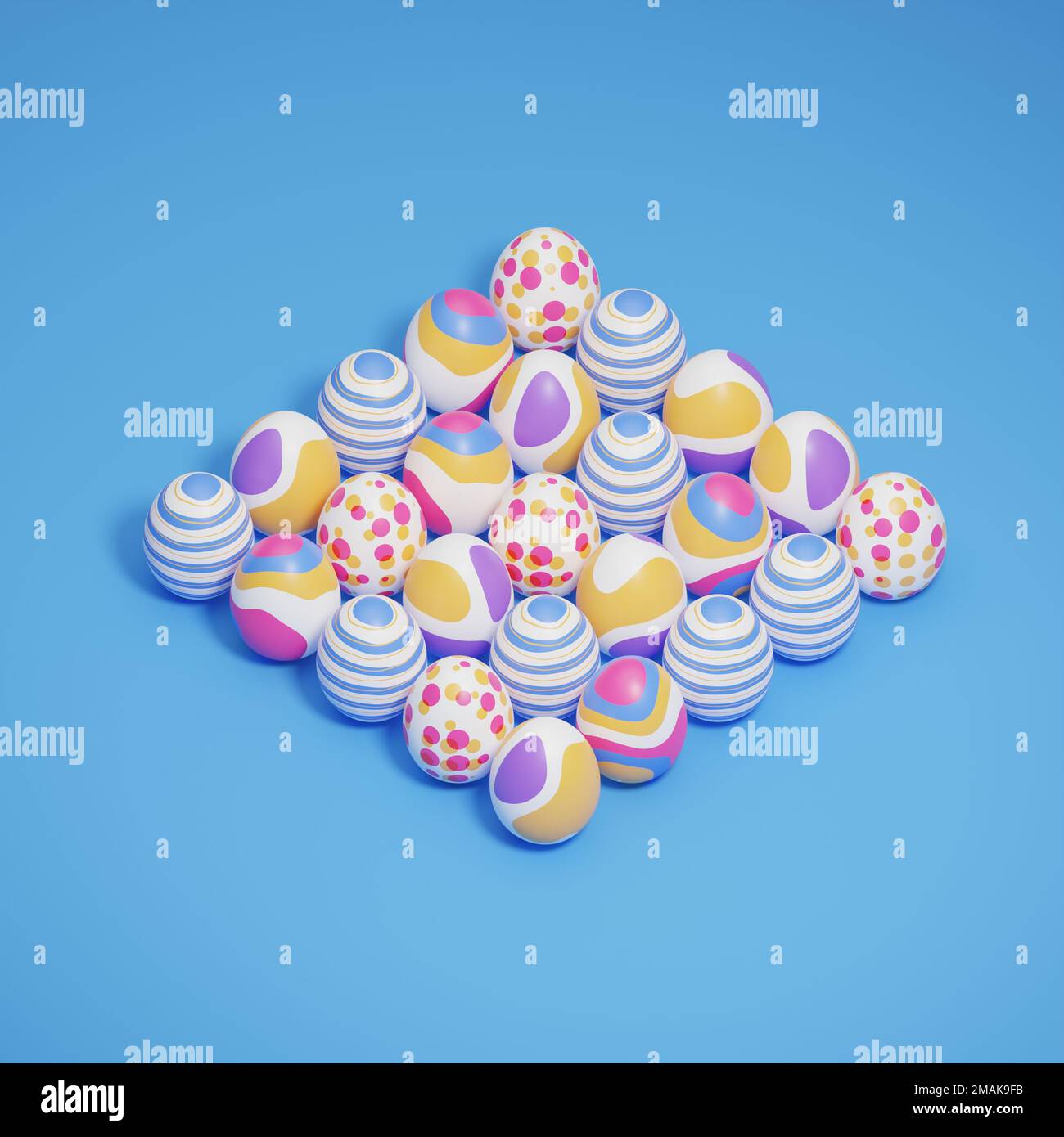 egg isometric 3d render easter illustration Stock Photo - Alamy