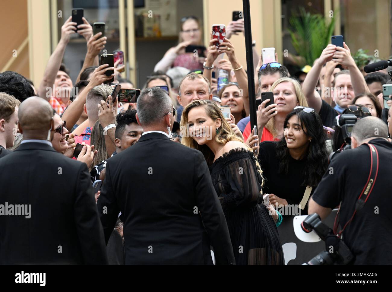 Jennifer Lawrence attends the premiere of "Causeway" at the Royal ...