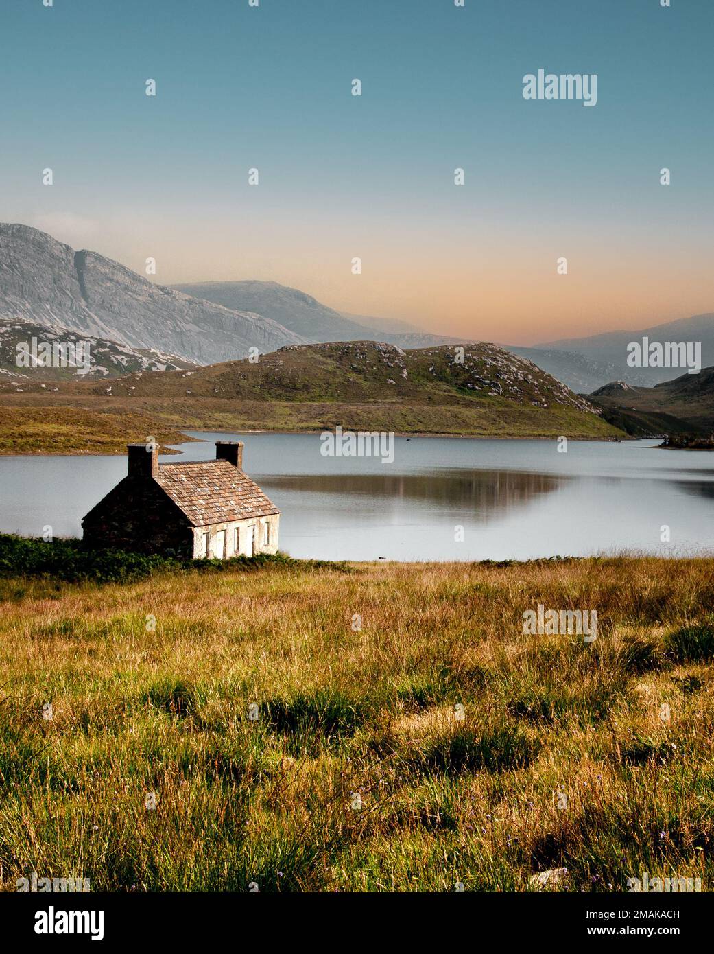 The serenity of Loch Stack in the Scottish Highlands Stock Photo - Alamy