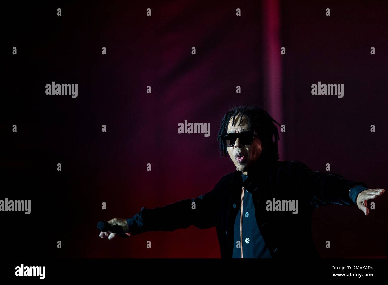 Brazilian singer Djavan performs during the Rock in Rio music festival ...