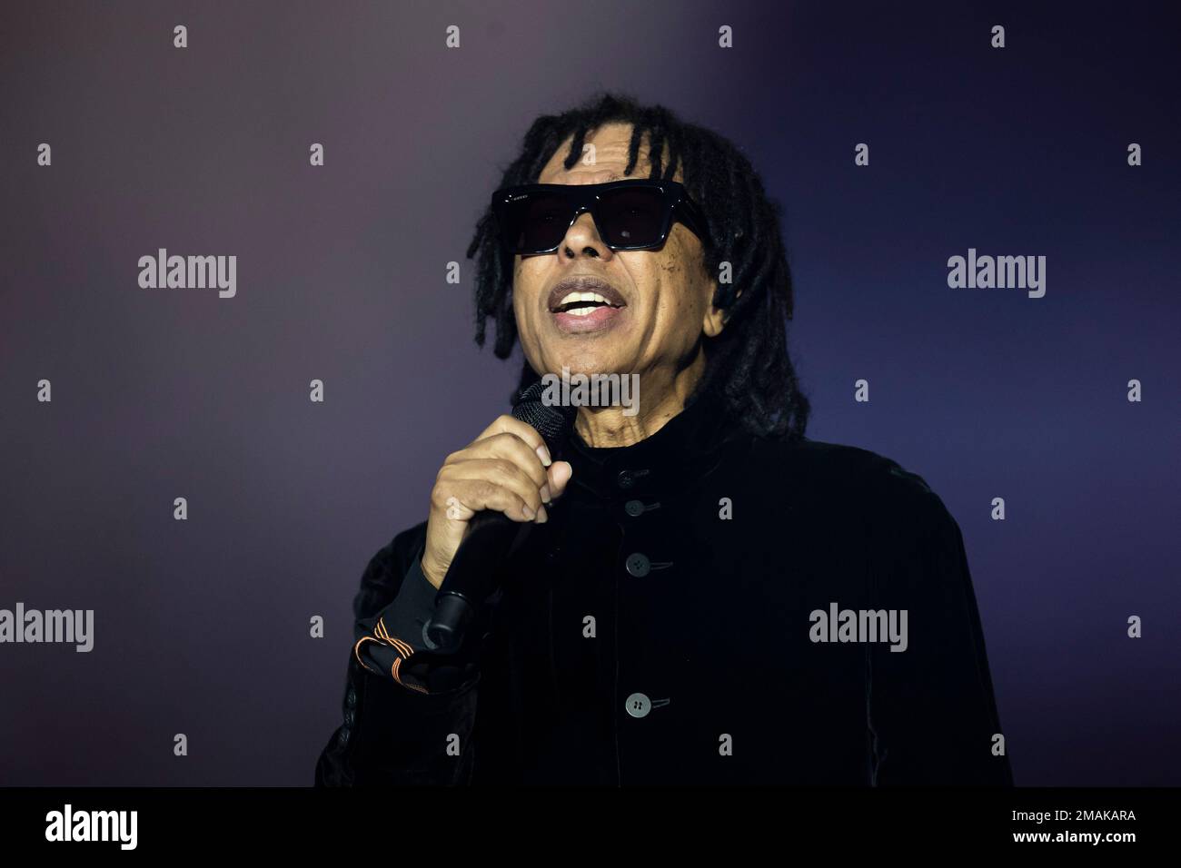Brazilian singer Djavan performs during the Rock in Rio music festival ...