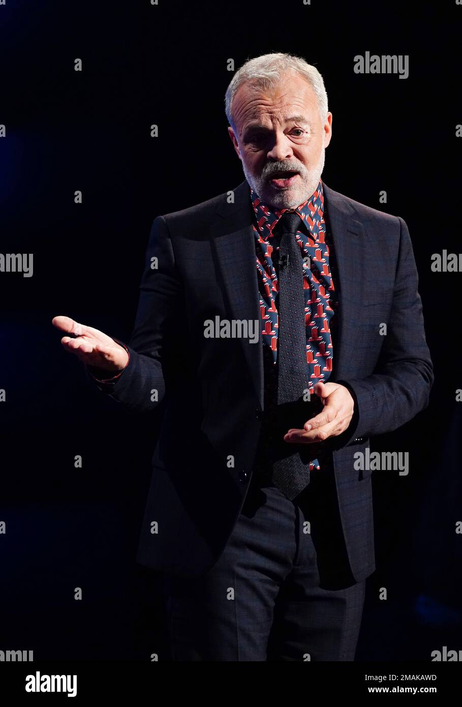 EDITORIAL USE ONLY Graham Norton during the filming for the Graham ...