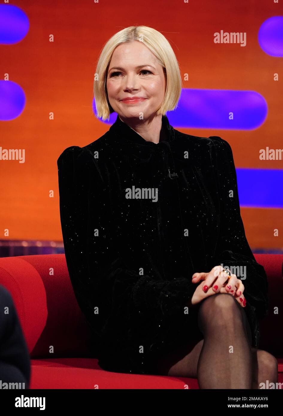 EDITORIAL USE ONLY Michelle Williams during the filming for the Graham ...