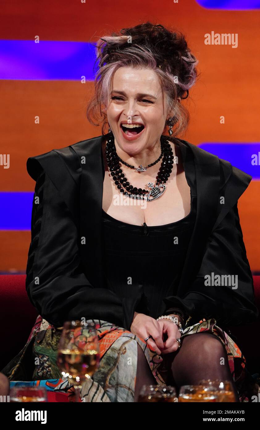 EDITORIAL USE ONLY Helena Bonham Carter during the filming for the ...