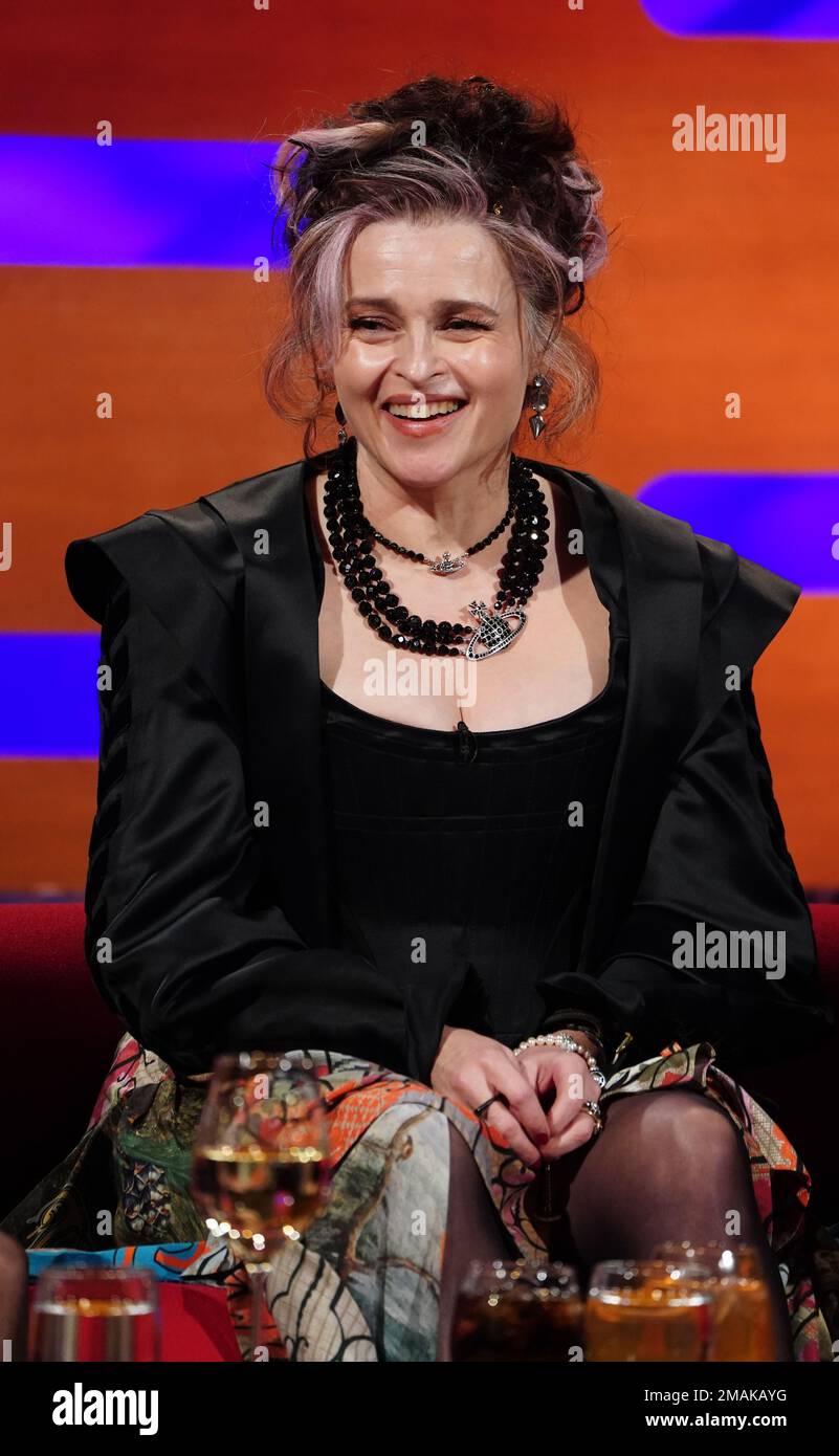 EDITORIAL USE ONLY Helena Bonham Carter during the filming for the ...