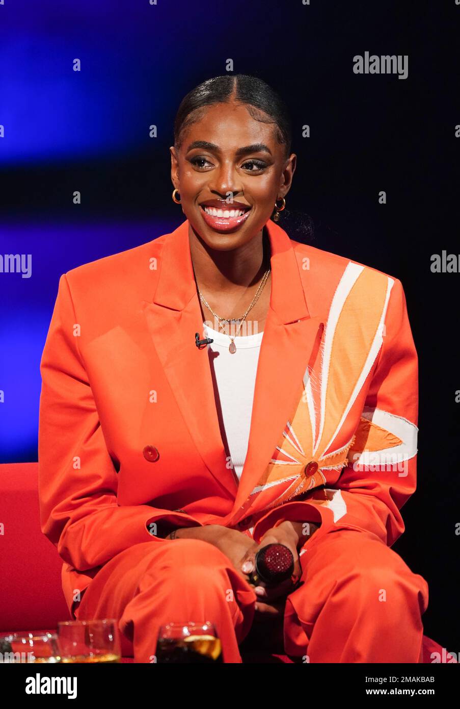 EDITORIAL USE ONLY Cat Burns during the filming for the Graham Norton ...