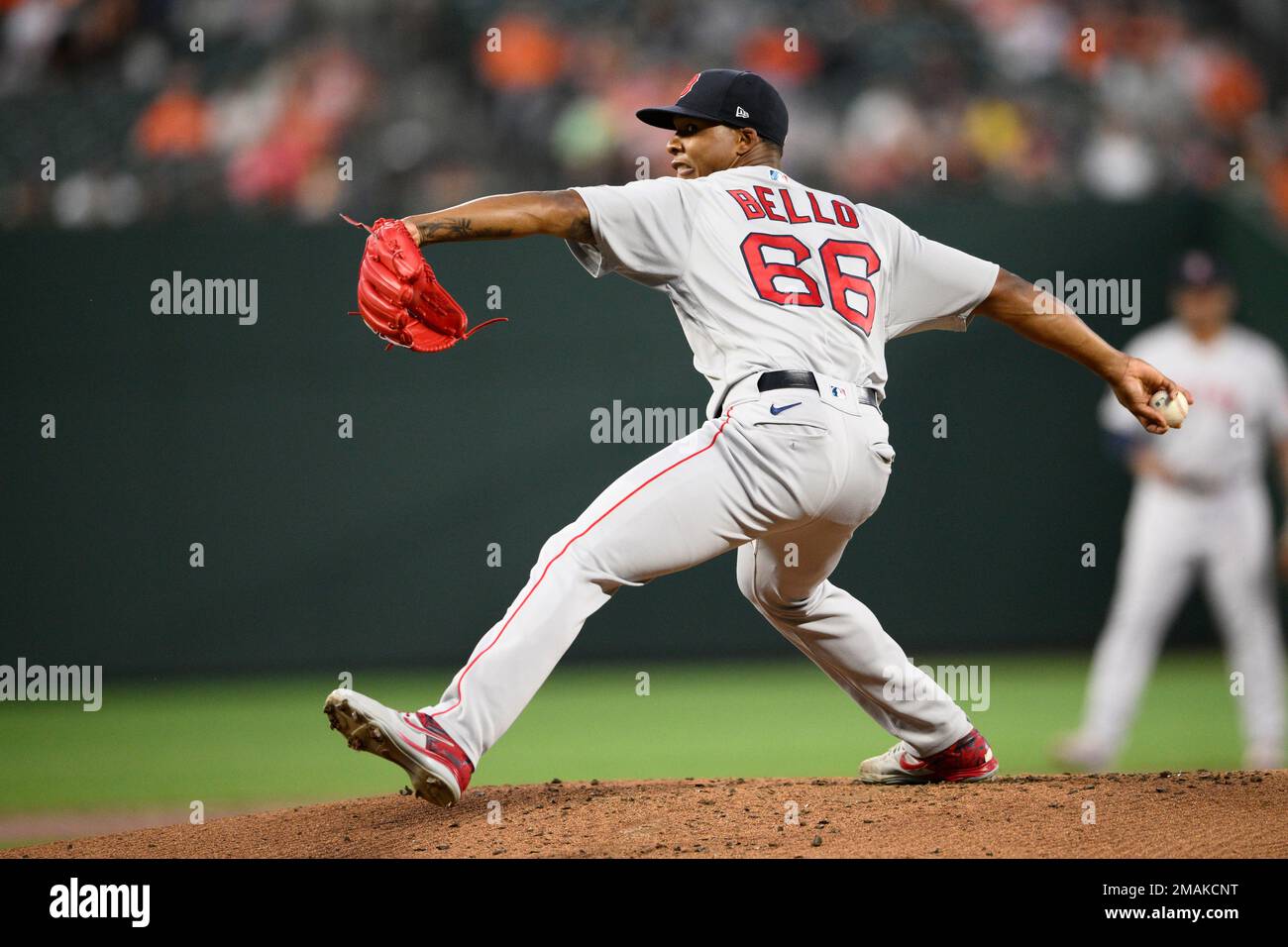 Boston Red Sox starting pitcher Brayan Bello (66) in action during a ...