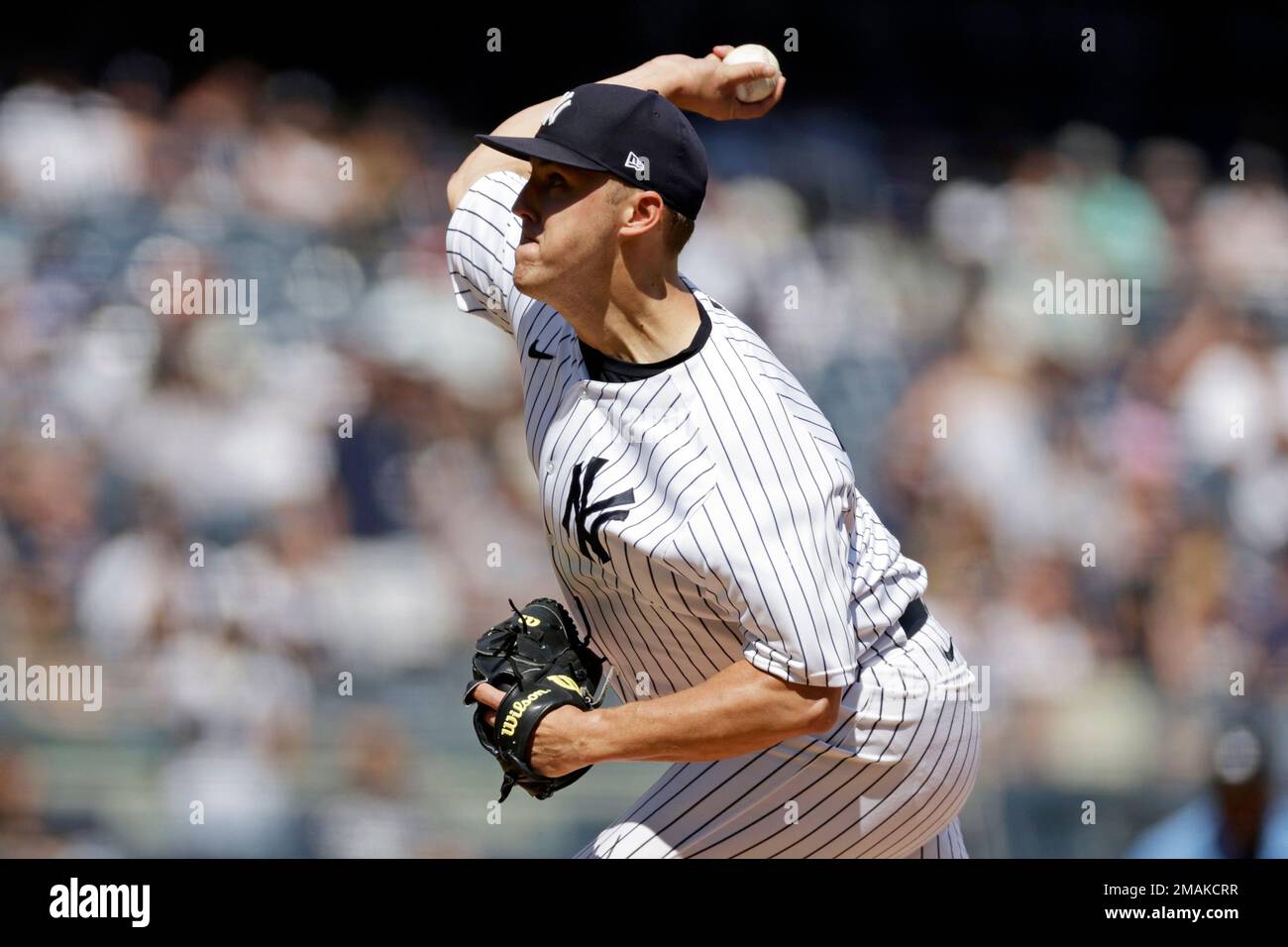 New York Yankees pitcher Jameson Taillon throws during the first inning ...