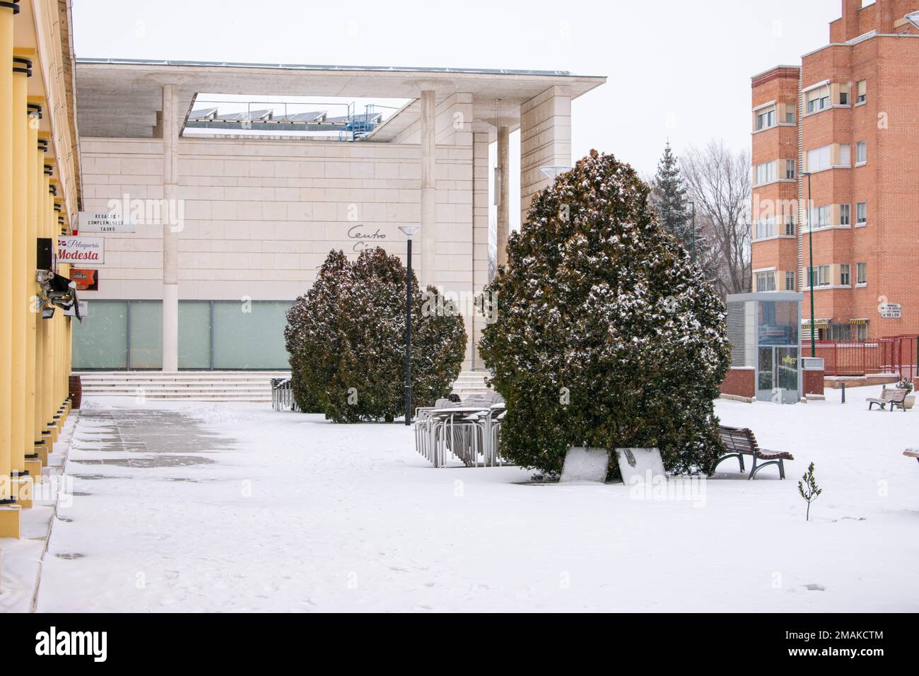 The Alberto Fernandez's square in La Rondilla Stock Photo - Alamy