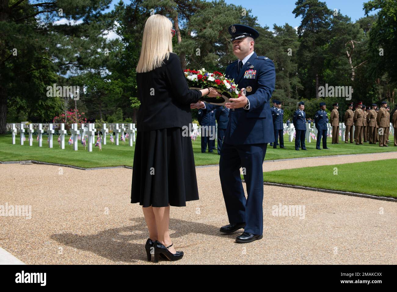 U.S. Air Force Col. Brian Filler, 501st Combat Support Wing commander ...