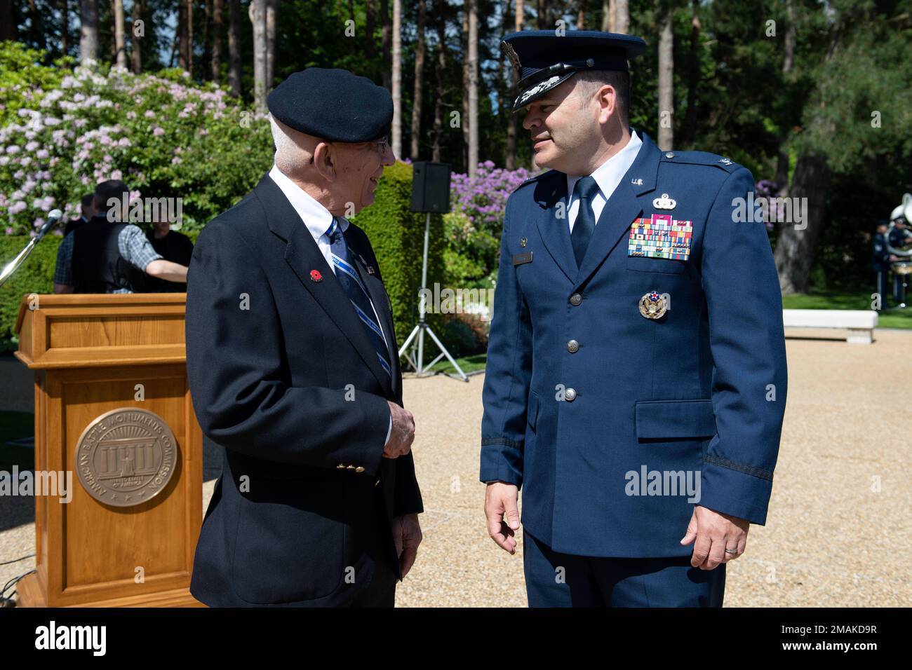 U.S. Air Force Col. Brian Filler, right, 501st Combat Support Wing ...