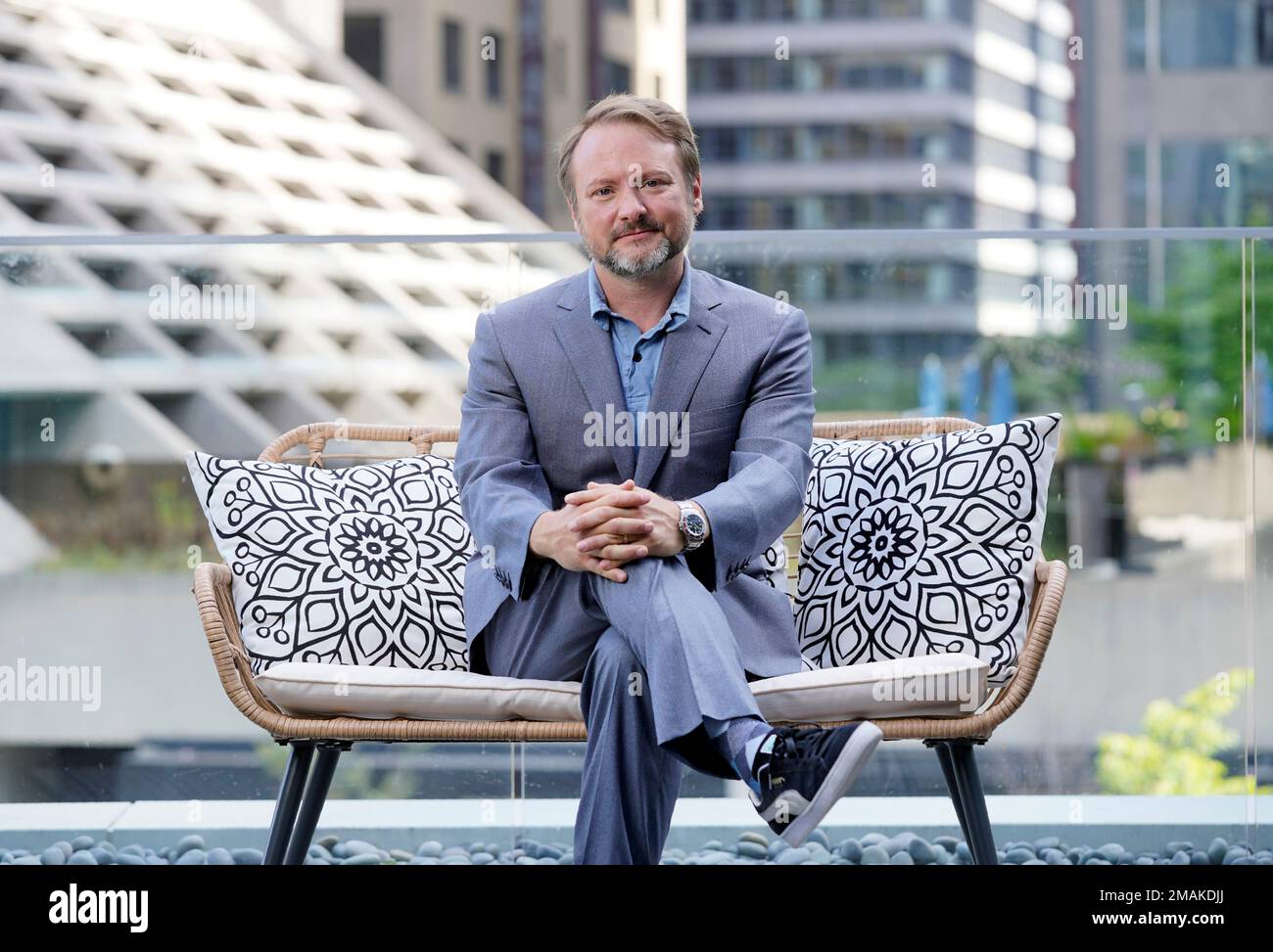 Rian Johnson, writer/director of "Glass Onion: A Knives Out Mystery ...