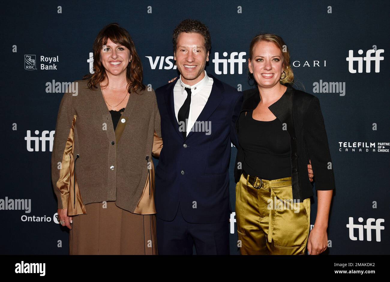 Molly Connors, left, Gabe Polsky and Amanda Bowers attend the premiere ...