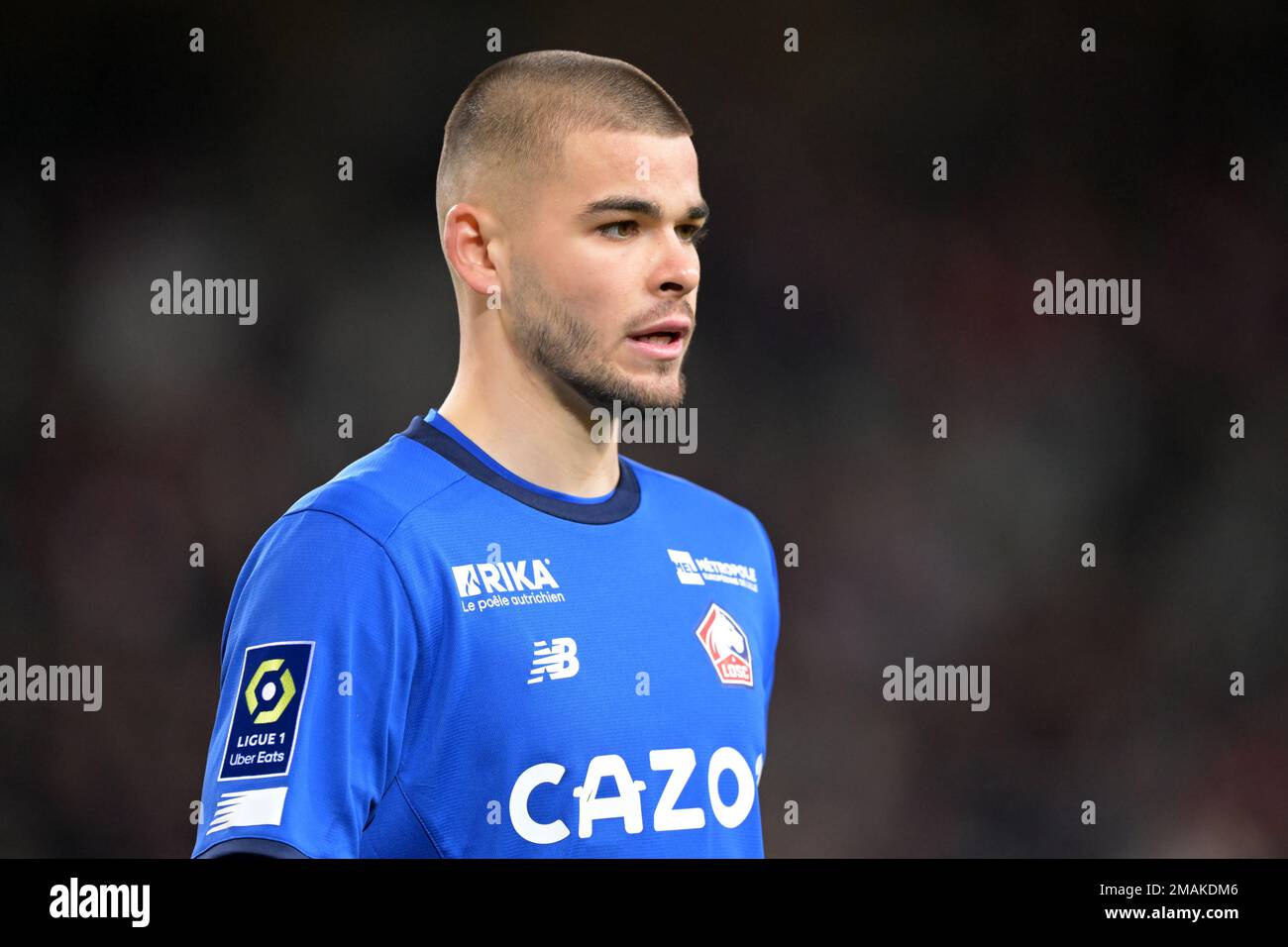 LILLE - LOSC Lille goalkeeper Lucas Chevalier during the French Ligue 1 ...
