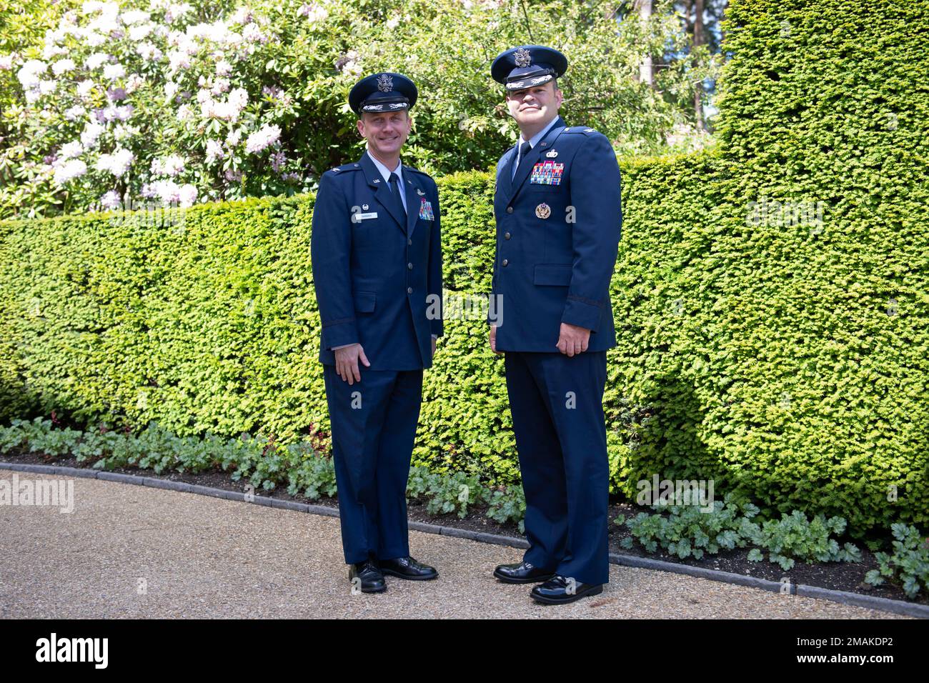 U.S. Air Force Col. Brian Filler, right, 501st Combat Support Wing ...