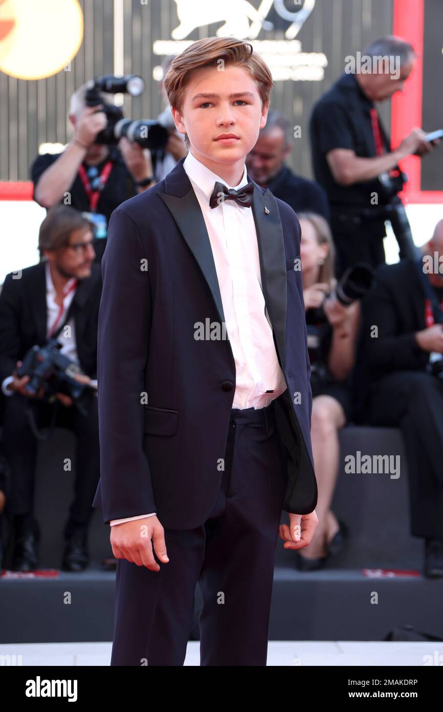 Raphael Vicas poses for photographers upon arrival at the premiere of the film 'The Hanging Sun ...