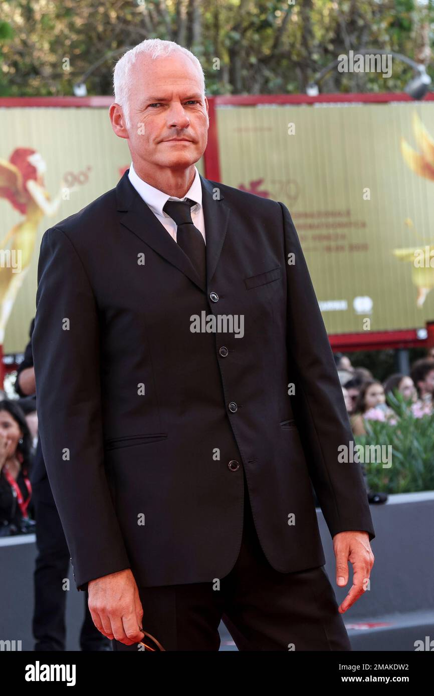 Martin McDonagh poses for photographers upon arrival at the premiere of ...