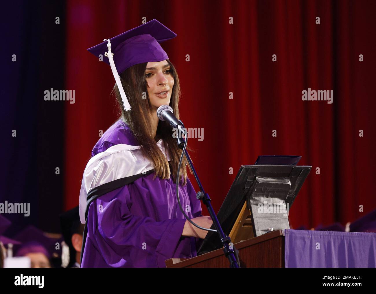 New York, United States. 18th Jan, 2023. Emily Ratajkowski delivers the ...