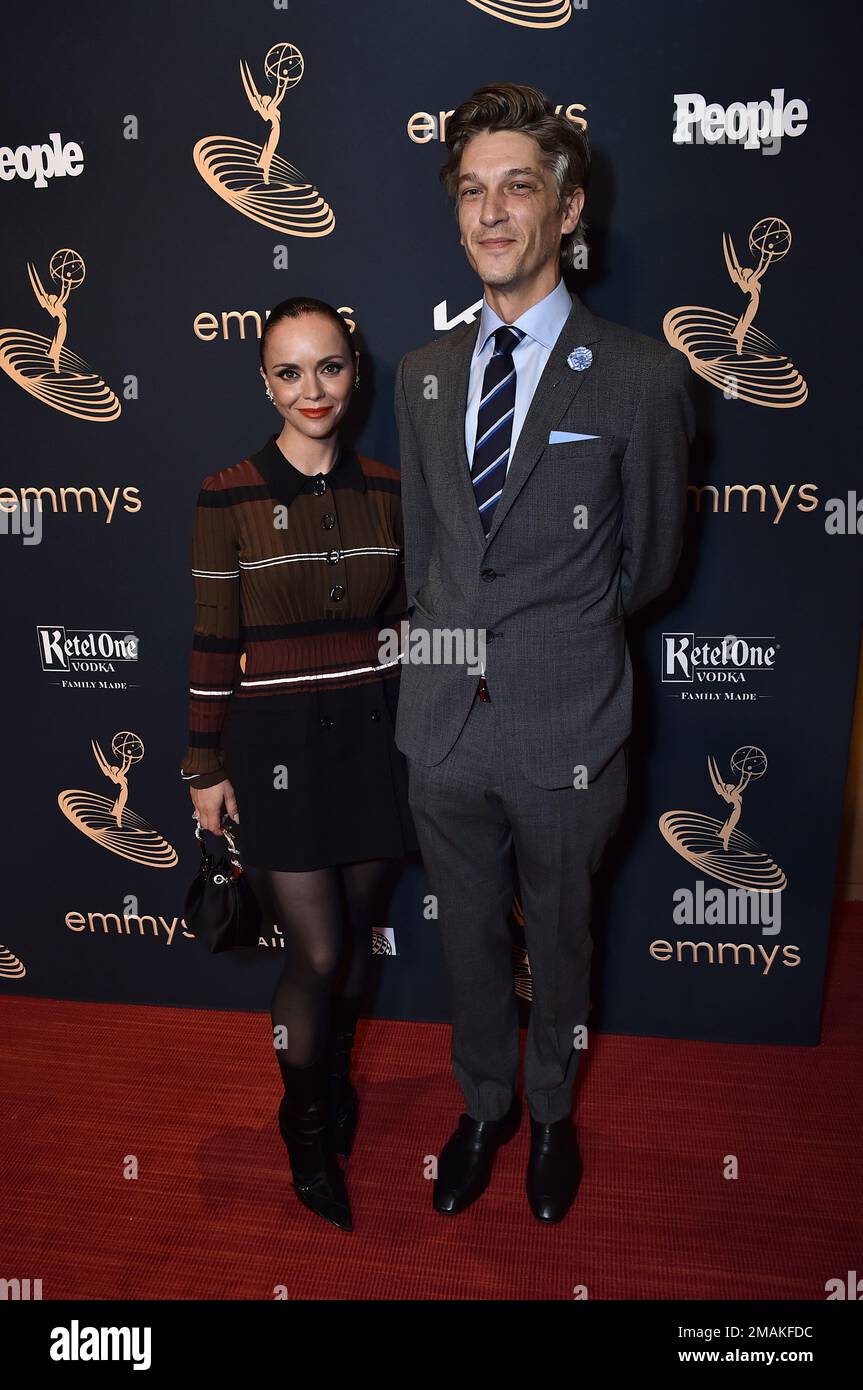 Christina Ricci, left, and Mark Hampton at the Television Academy's ...