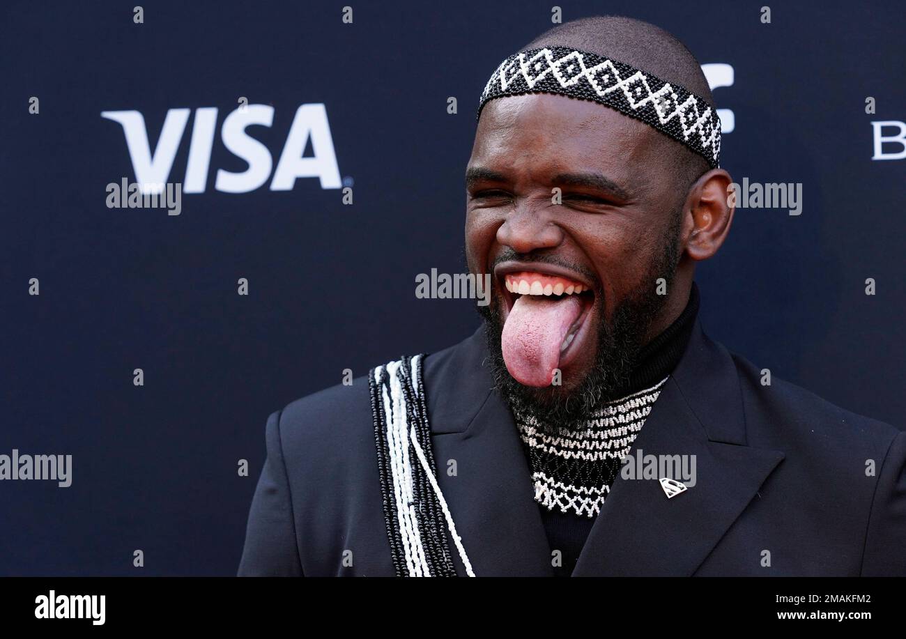 Siv Ngesi poses at the premiere of the film "The Woman King" at Roy ...