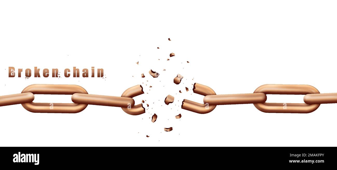 Broken chain banner Stock Vector Image & Art - Alamy