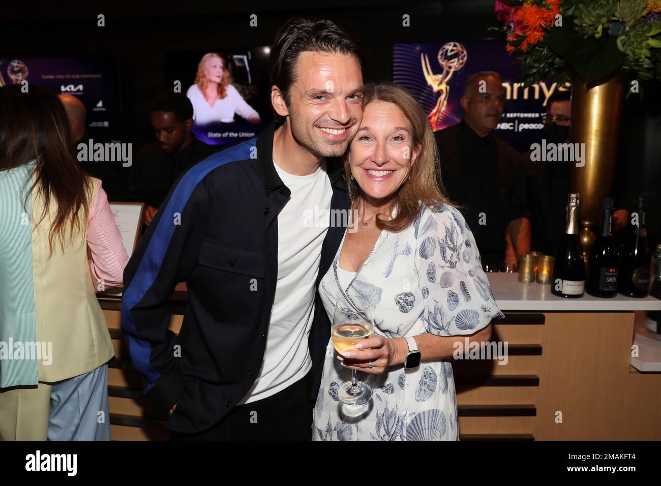 Sebastian Stan, left, and his mother, Georgeta Orlovschi, at the ...