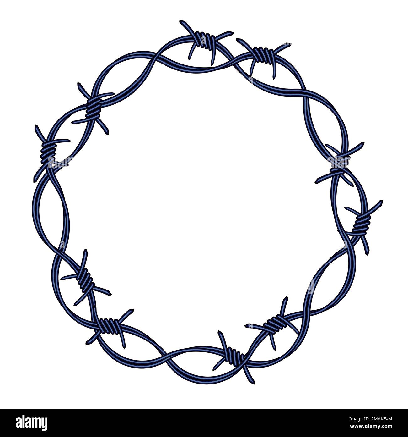 Illustration of an abstract skein of barbed wire Stock Vector Image ...