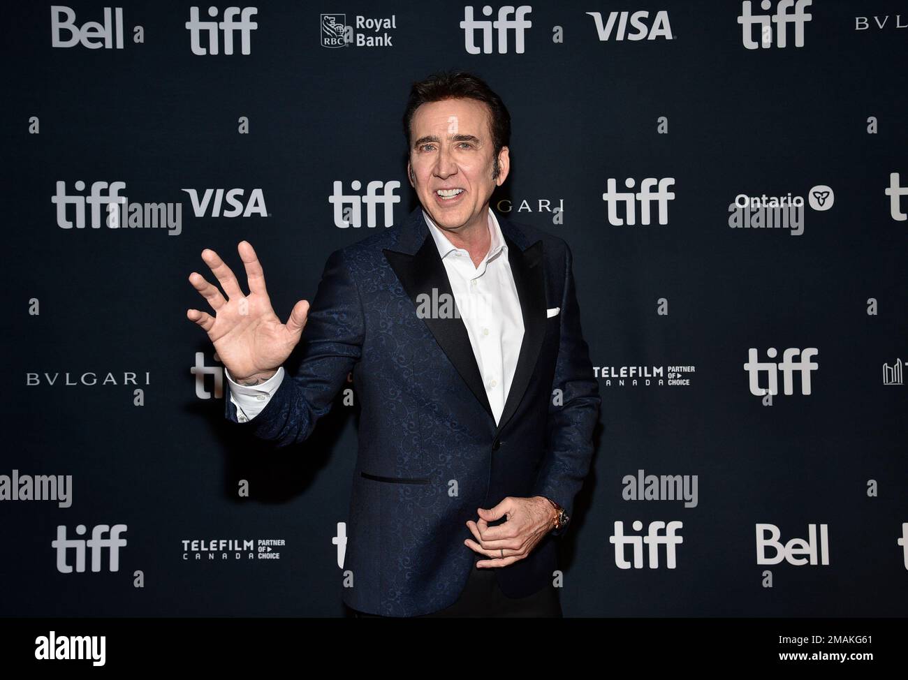 Nicolas Cage attends the premiere of "Butcher's Crossing," on Day 2 of ...