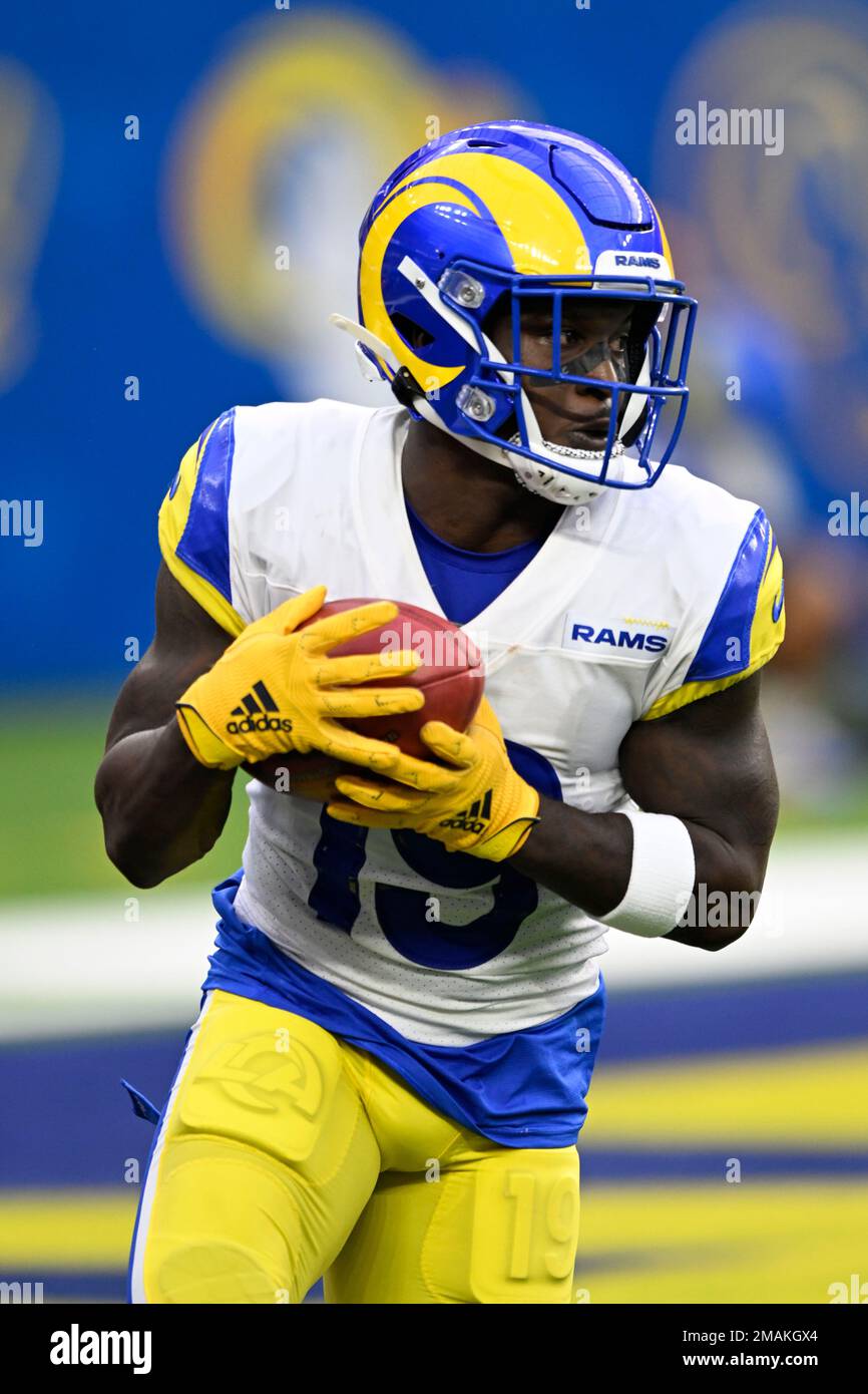 Los Angeles Rams wide receiver Brandon Powell (19) plays during an NFL ...