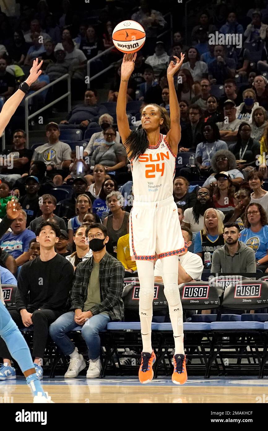 Connecticut Sun's DeWanna Bonner shoots in Game 5 in a WNBA basketball ...
