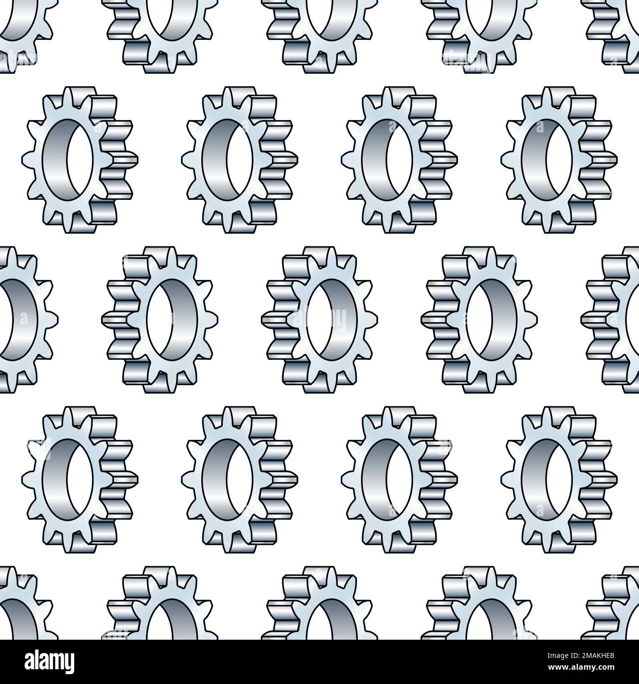 Seamless pattern of an isometric tooth wheel Stock Vector Image & Art ...