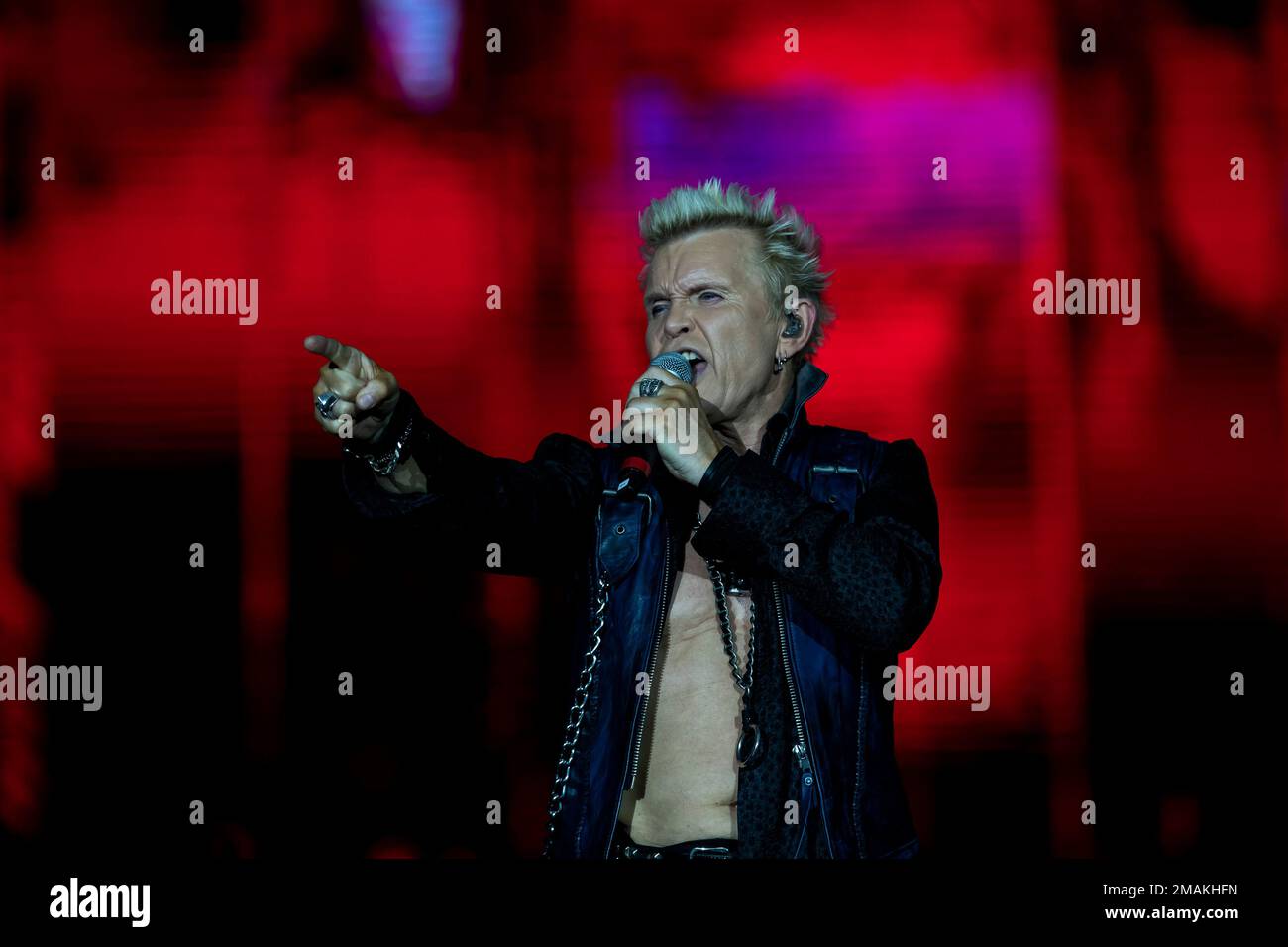British singer Billy Idol performs during the Rock in Rio music ...