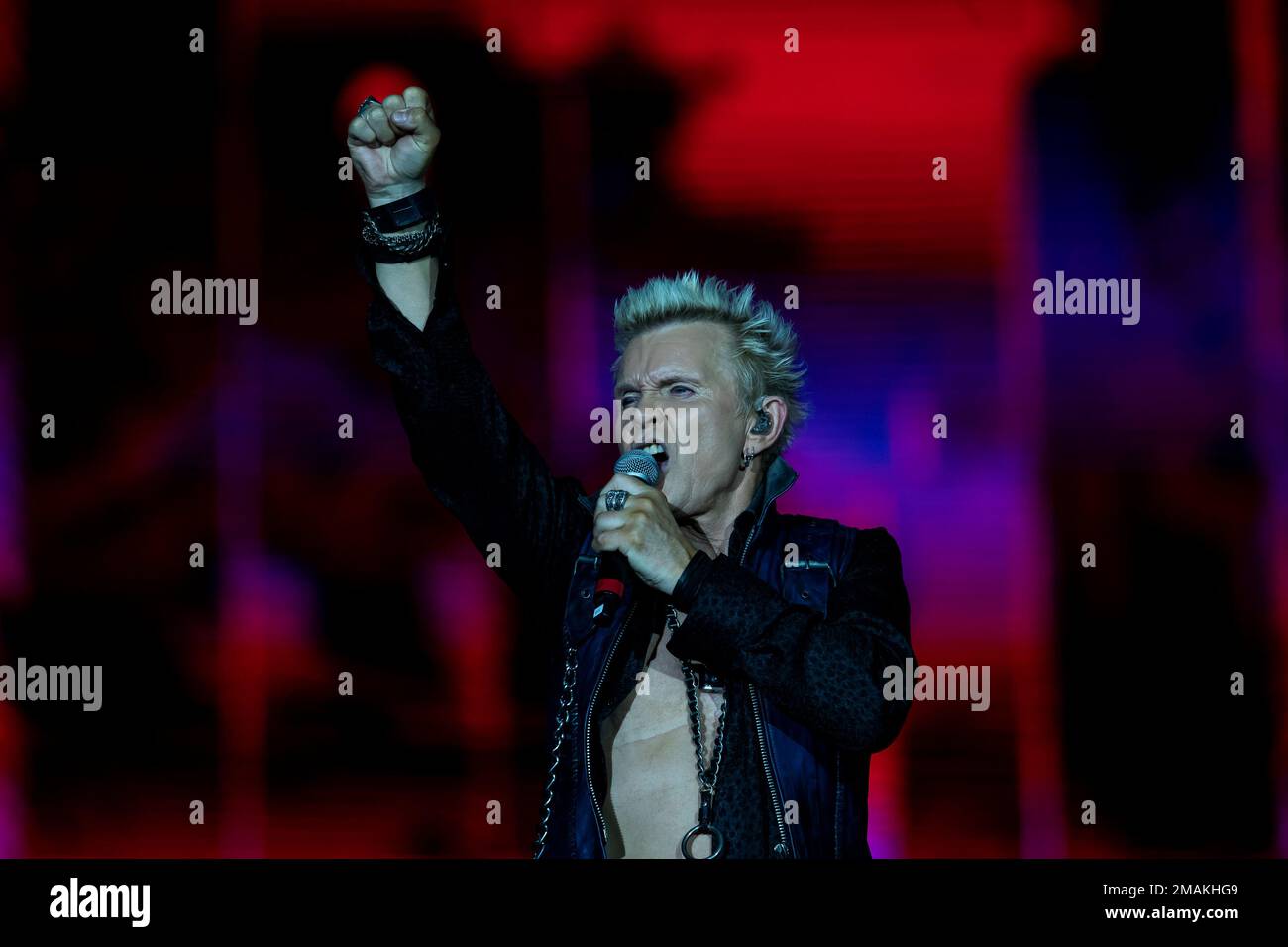 British singer Billy Idol performs during the Rock in Rio music ...