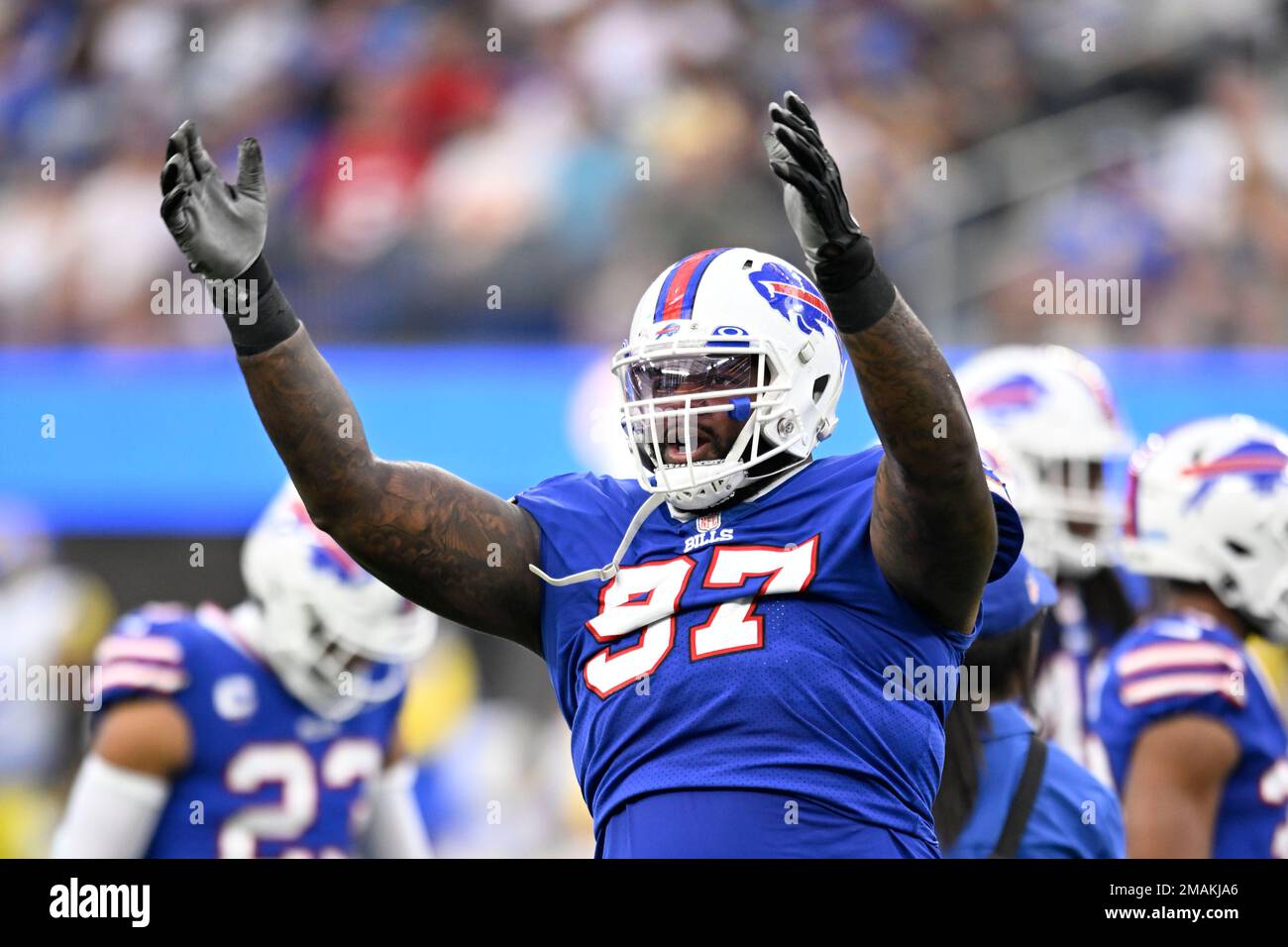 Buffalo Bills defensive tackle Jordan Phillips (97) plays during an NFL ...