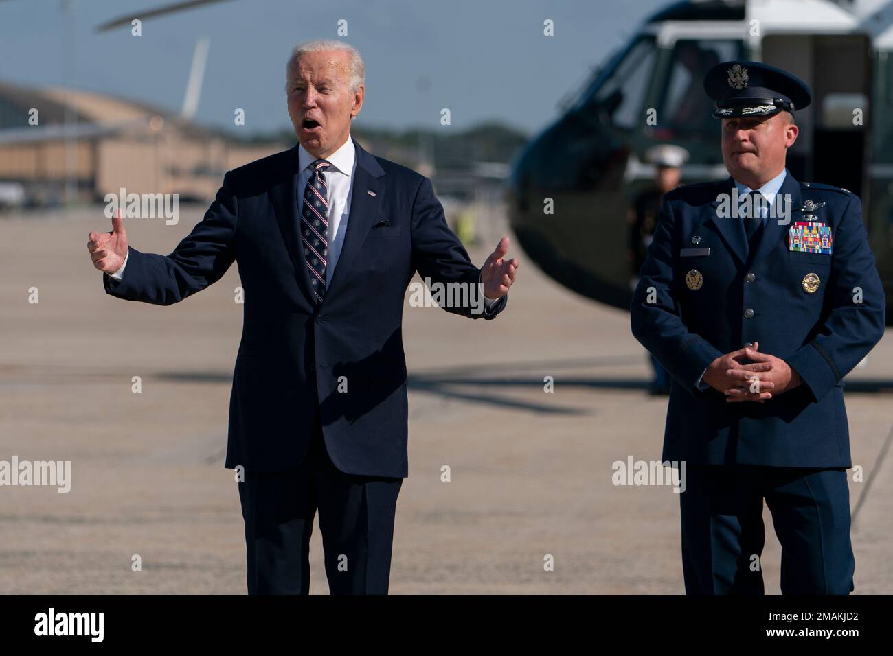 President Joe Biden with Col. Matthew Jones, Commander of the 89th ...