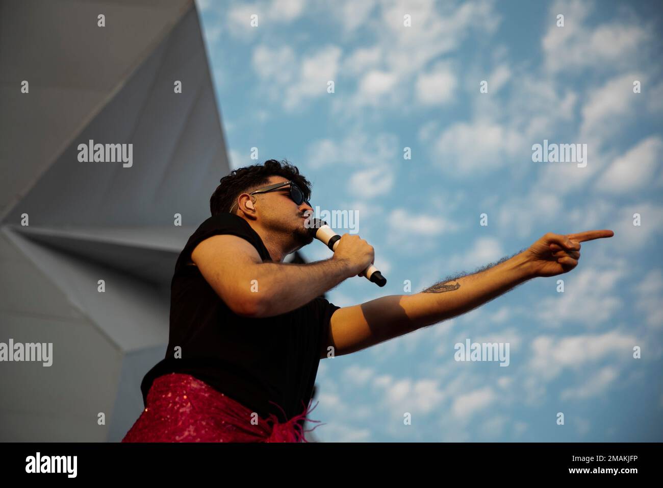 Brazilian singer Jao performs during the Rock in Rio music festival in ...