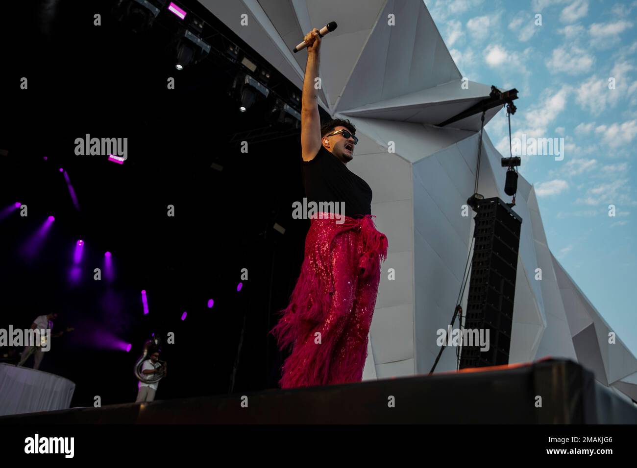 Brazilian singer Jao performs during the Rock in Rio music festival in ...