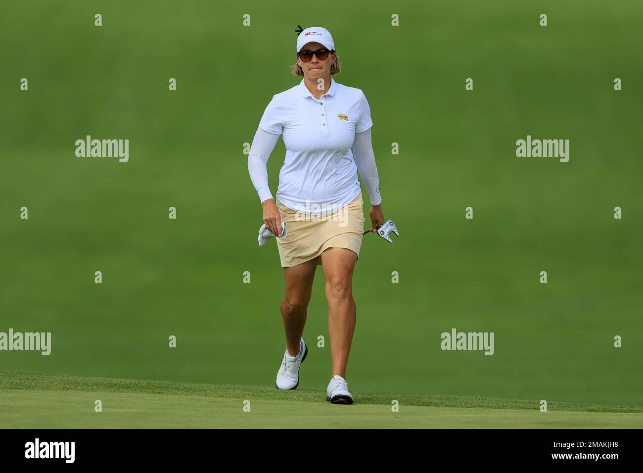 Sarah Jane Smith, of Australia, walks to the fourth green during the ...