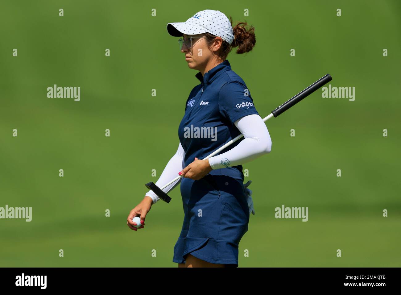 Marina Alex looks over the fourth green during the second round of the ...