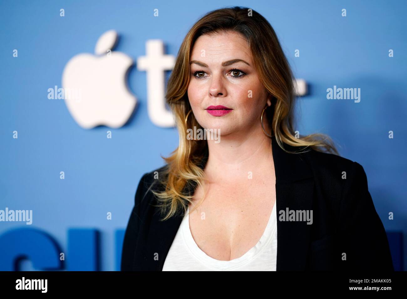 Amber Tamblyn attends the premiere of the Apple TV+ series "Gutsy" at ...