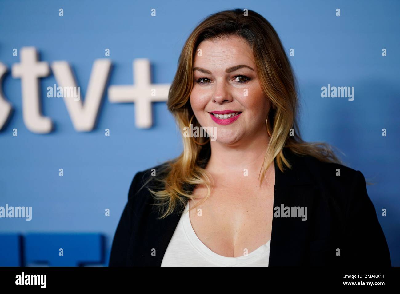 Amber Tamblyn attends the premiere of the Apple TV+ series "Gutsy" at ...