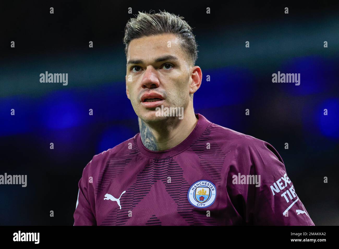 Ederson #31 of Manchester City during the Premier League match ...