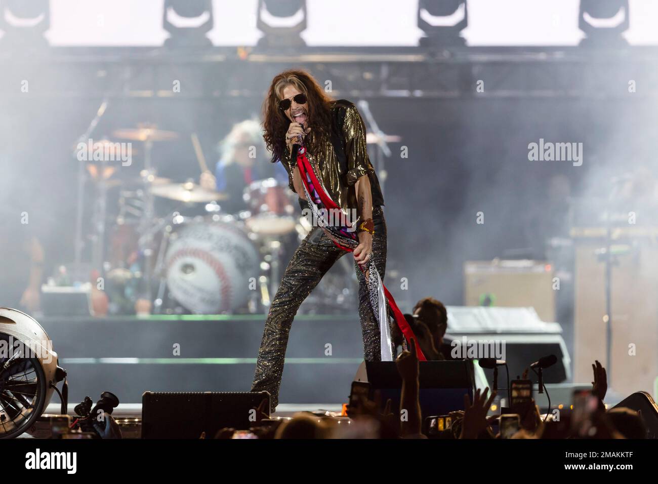 Steven Tyler, of Aerosmith, performs on Thursday, Sept. 8, 2022, at ...