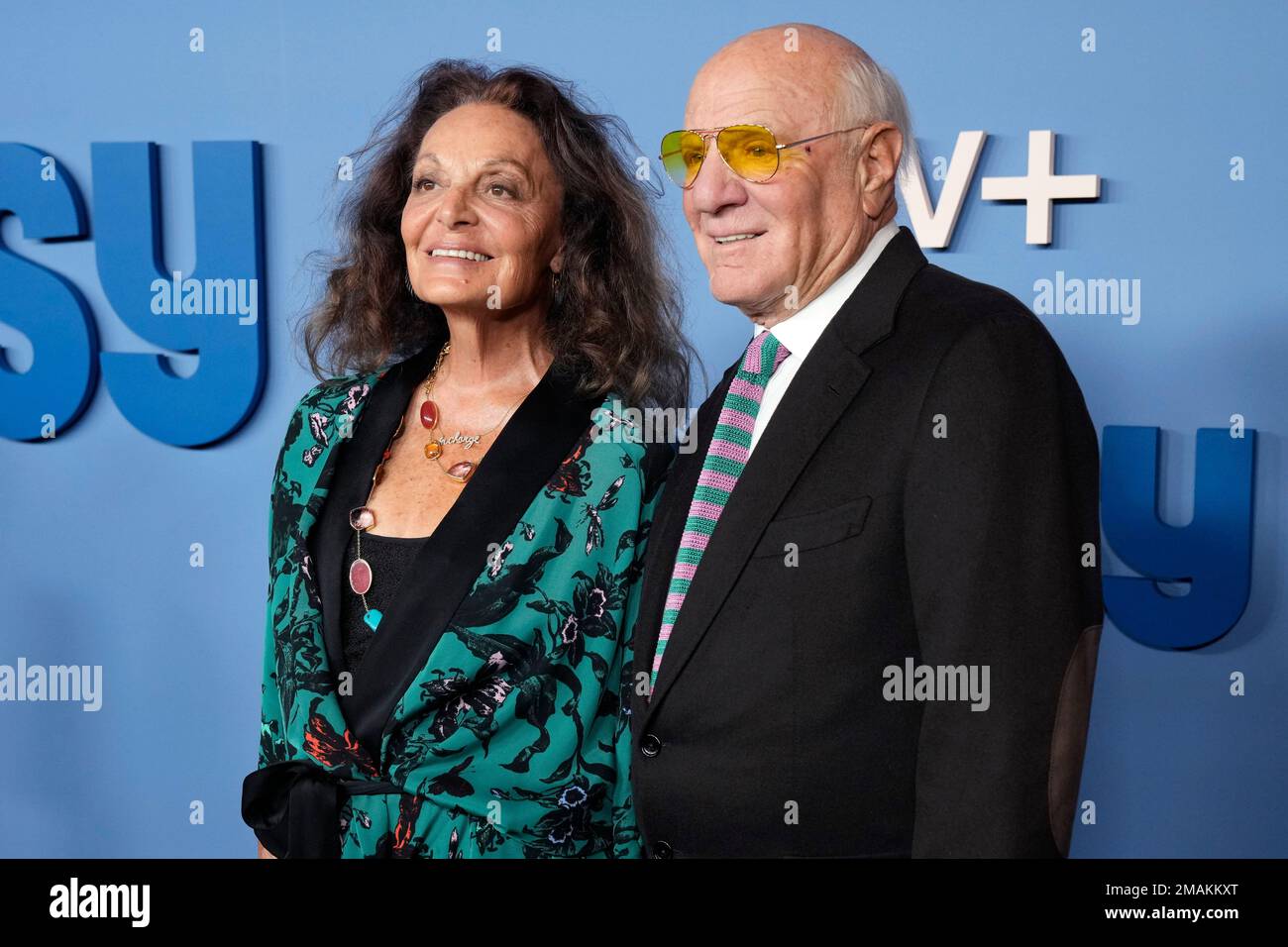 Diane von Furstenberg and Barry Diller attend the premiere of the Apple ...