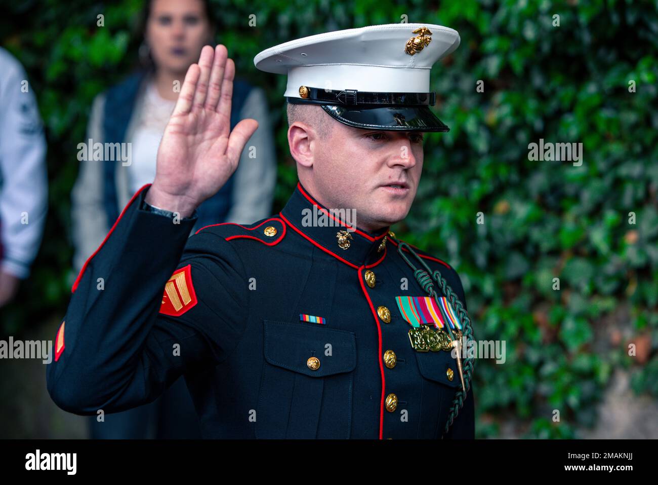 U.S. Marine Corps Cpl. Sutton Rosencrantz, machine gunner from 6th ...