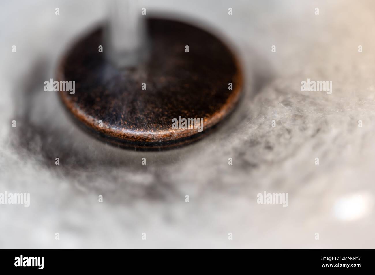 Water falling on an open sink drain Stock Photo - Alamy