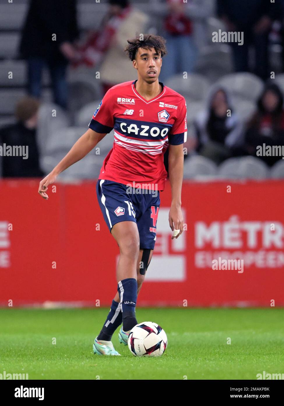 LILLE - Leny Yoro of LOSC Lille during the French Ligue 1 match between Lille OSC and Estac ...